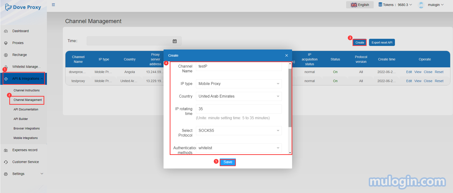Dove proxy settings | MULOGIN DOC