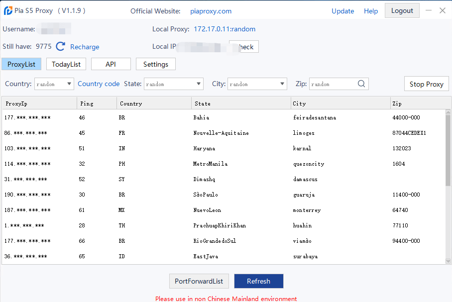 PIA S5 proxy settings | MULOGIN DOC