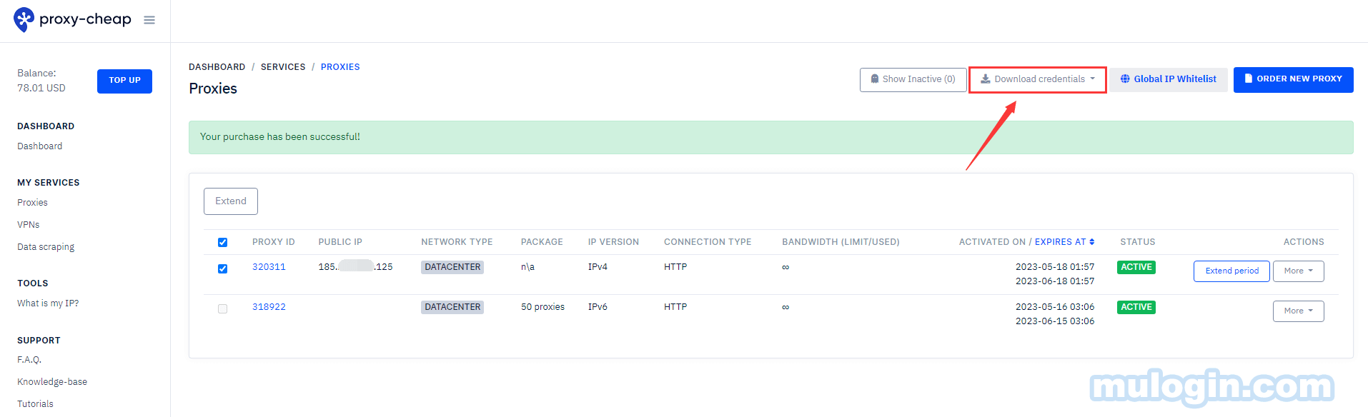 Proxy-cheap settings | MULOGIN DOC