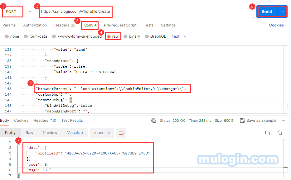 MuLogin API customized startup browser parameters/plugins | MULOGIN DOC